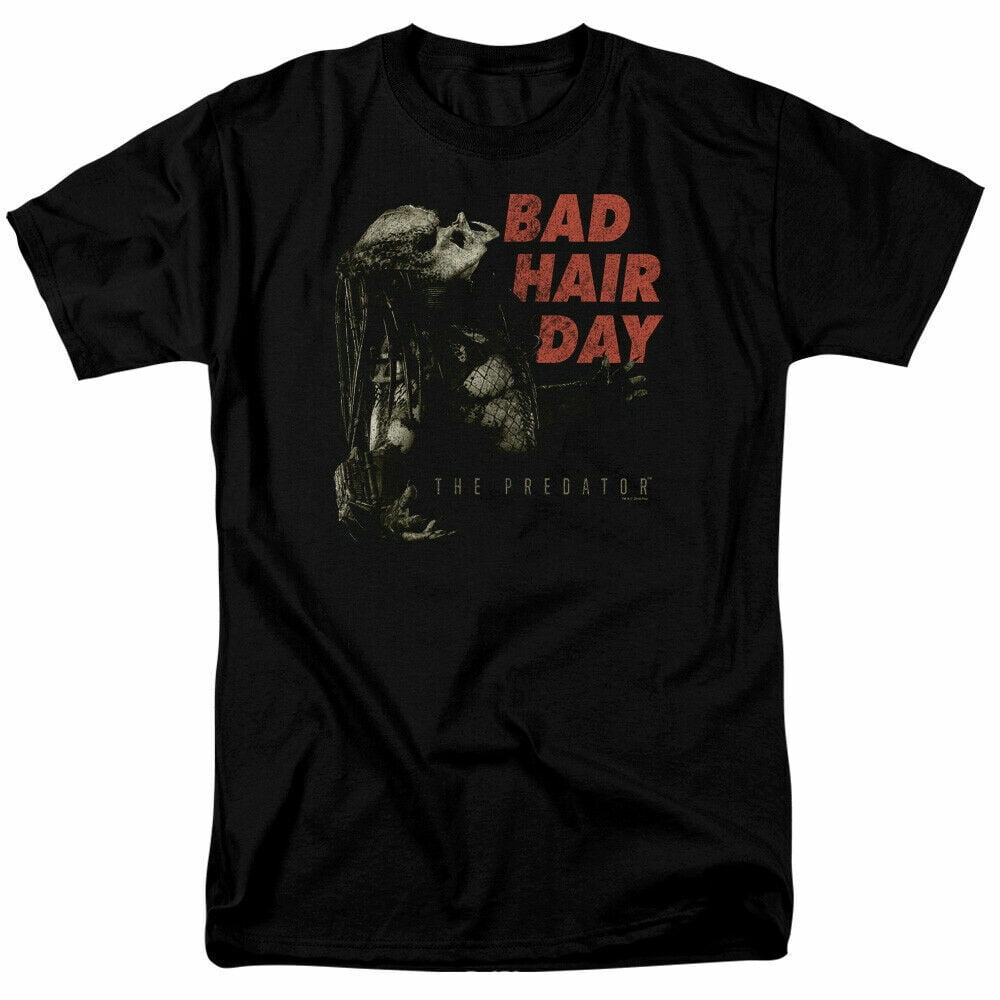 Predator Bad Hair Day T Shirt Licensed Sci-Fi Alien Movie Retro Classic ...