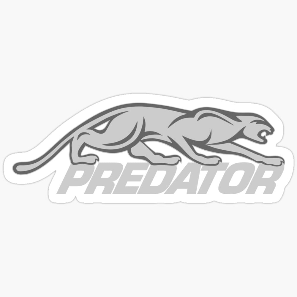 Predator Cues Gray Logo Sticker Phone Decal Water Bottle Stickers Car ...
