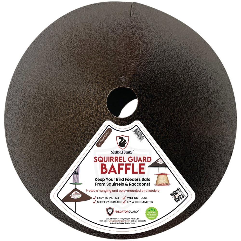 Predator Guard Anti-Rust 17" Diameter Wrap-Around Bird Feeder Baffle ...