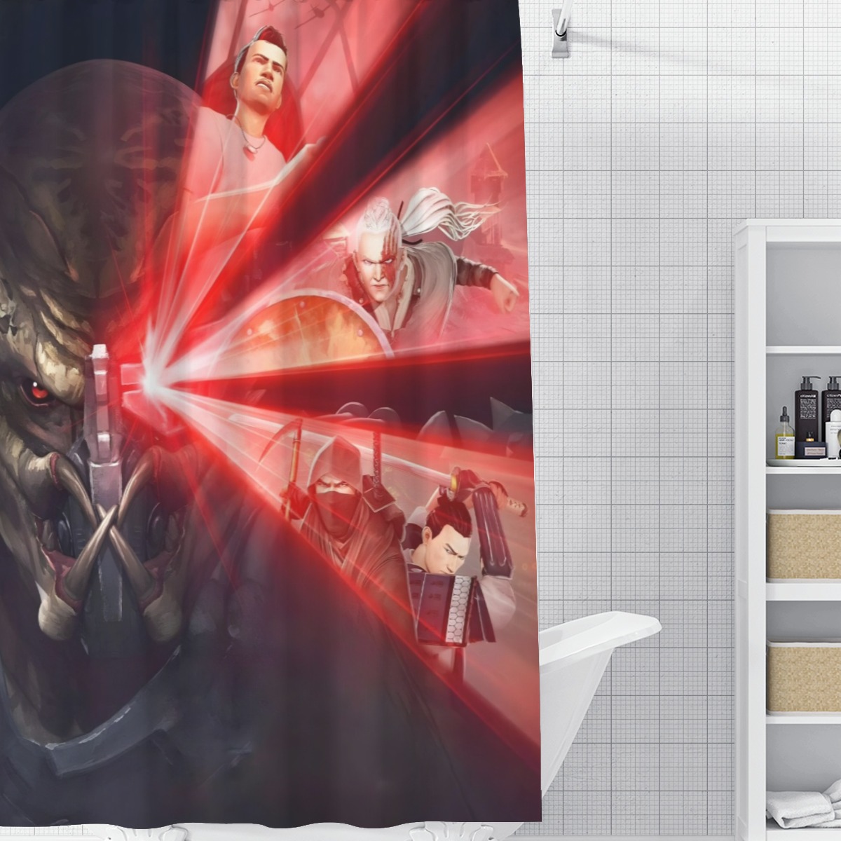 Predator: Killer of Killers shower curtain features an iconic print,51 ...