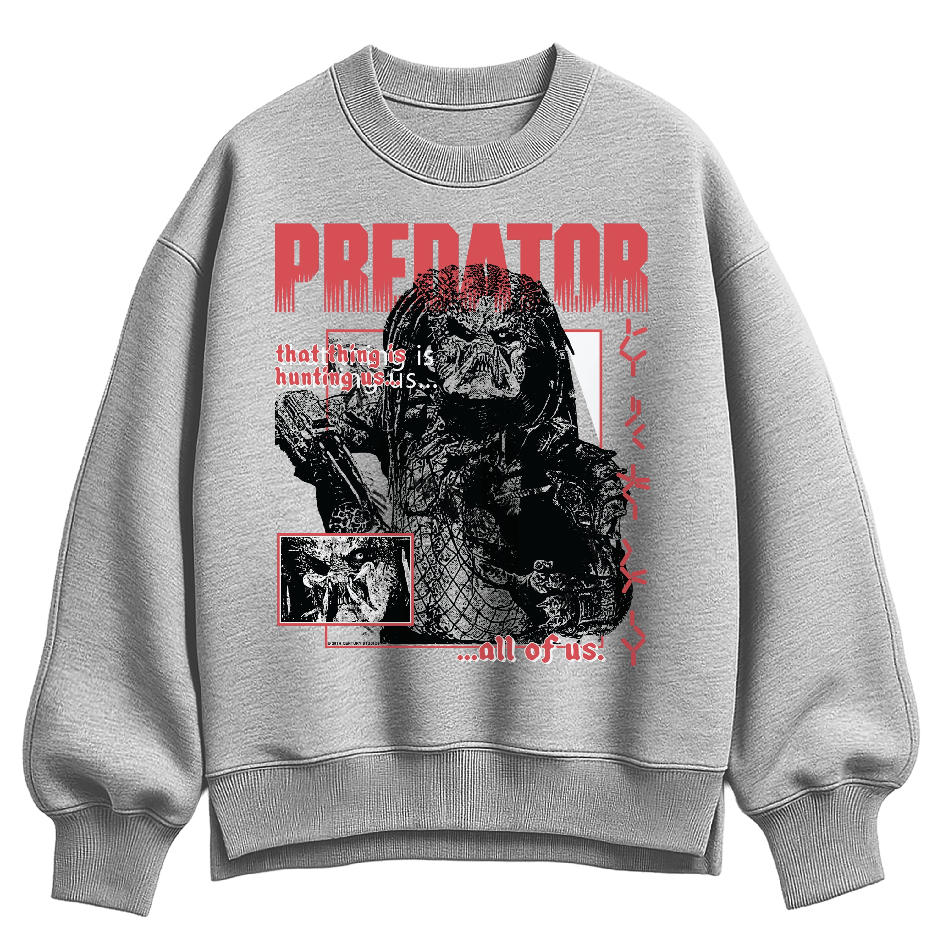 Predator - Poster - Women's Oversized Fleece Crew Sweatshirt - Walmart.com