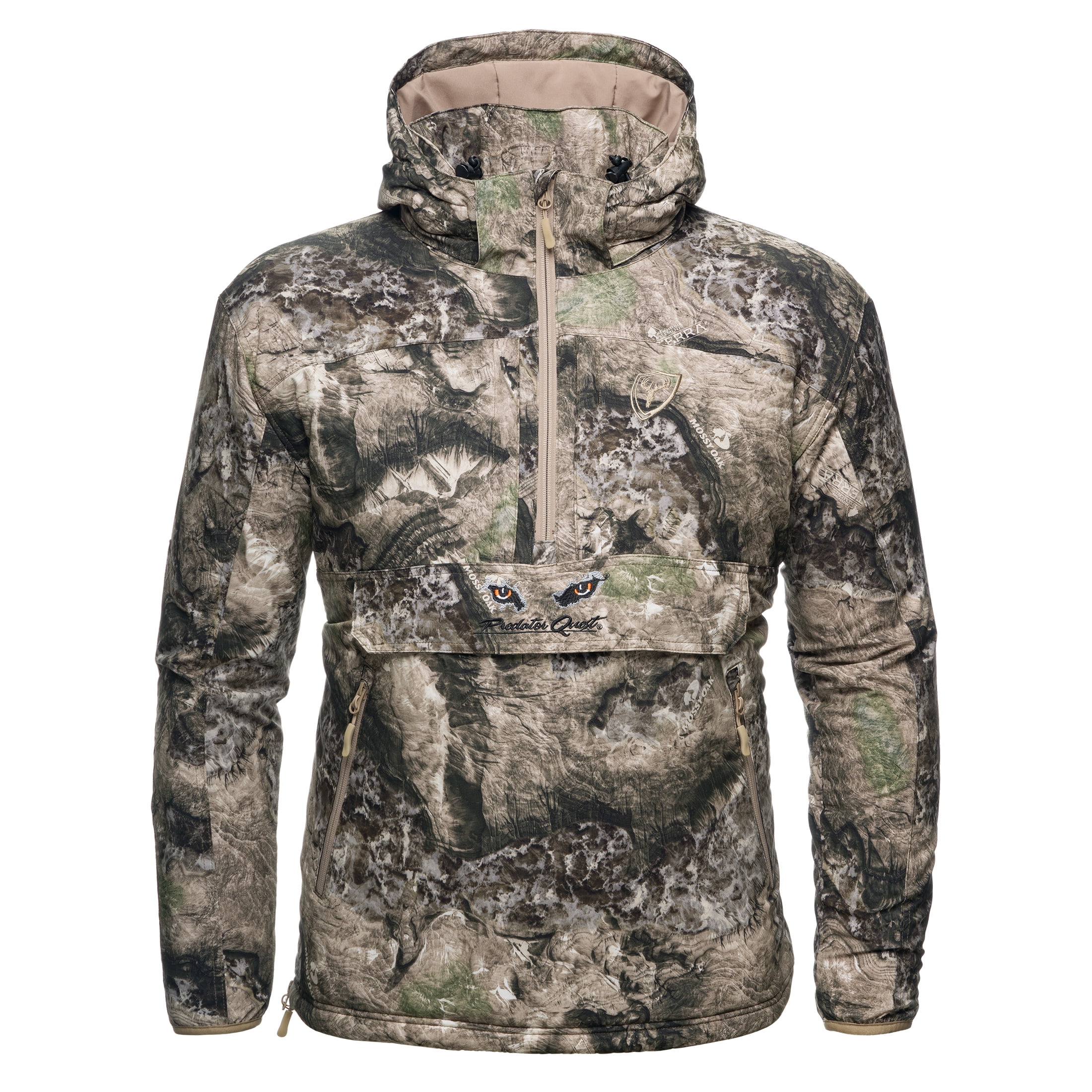 Predator Quest Turret 1/2 Zip Coyote and Small Game Camouflage Hooded ...