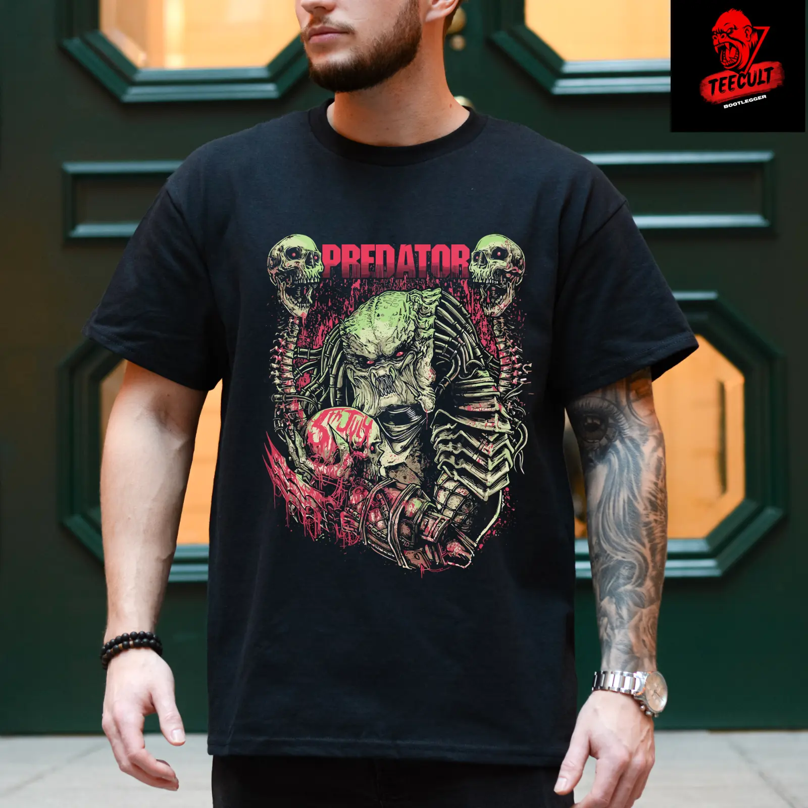 Predator Retro 80s Horror Movie Character Unisex Heavy Cotton T-Shirt ...