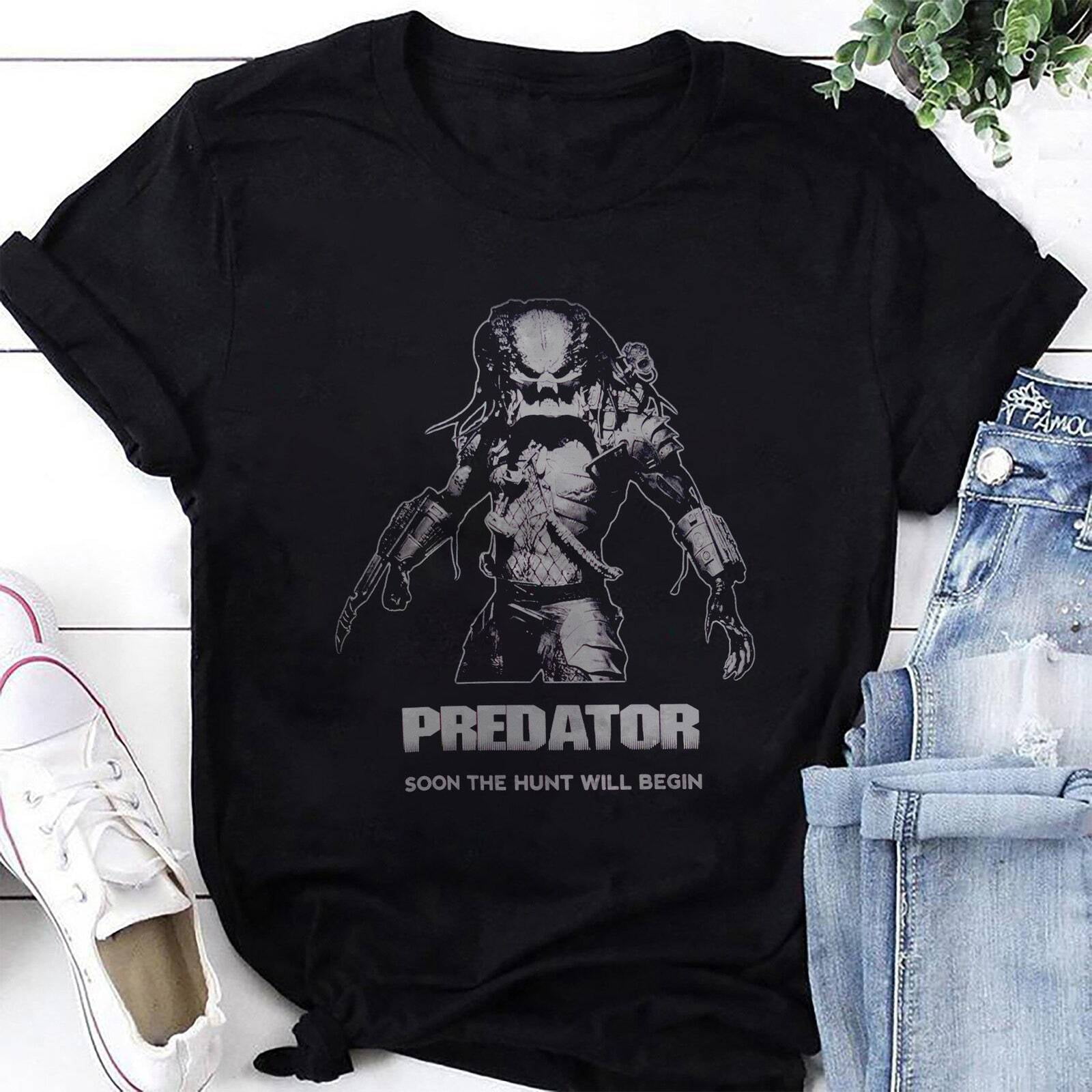 Predator Soon The Hunt Will Begin T-Shirt, Predator Shirt, Predator Sci ...
