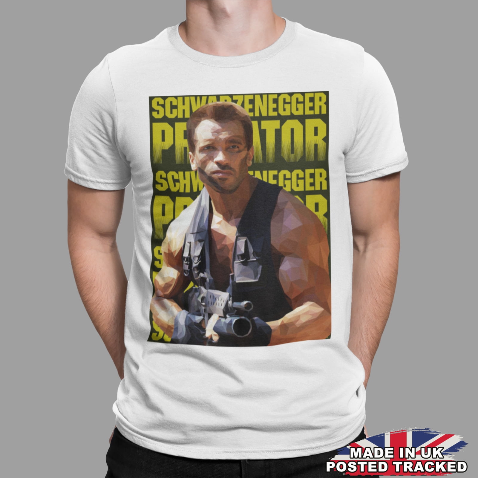 Predator T-Shirt Retro Vintage Classic Movie Tee Gift Horror Film Arnie ...