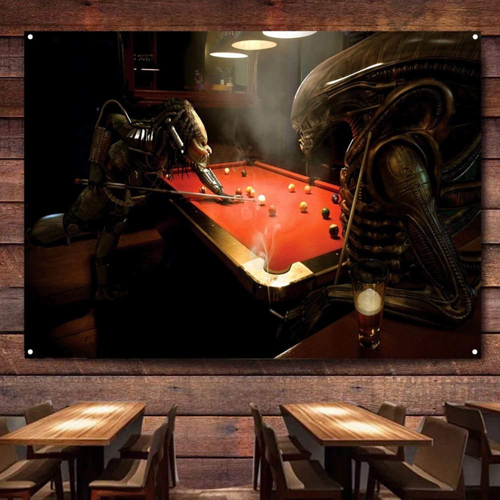 Predator VS Alien Playing Table Tennis Movie Posters and Prints Wall ...