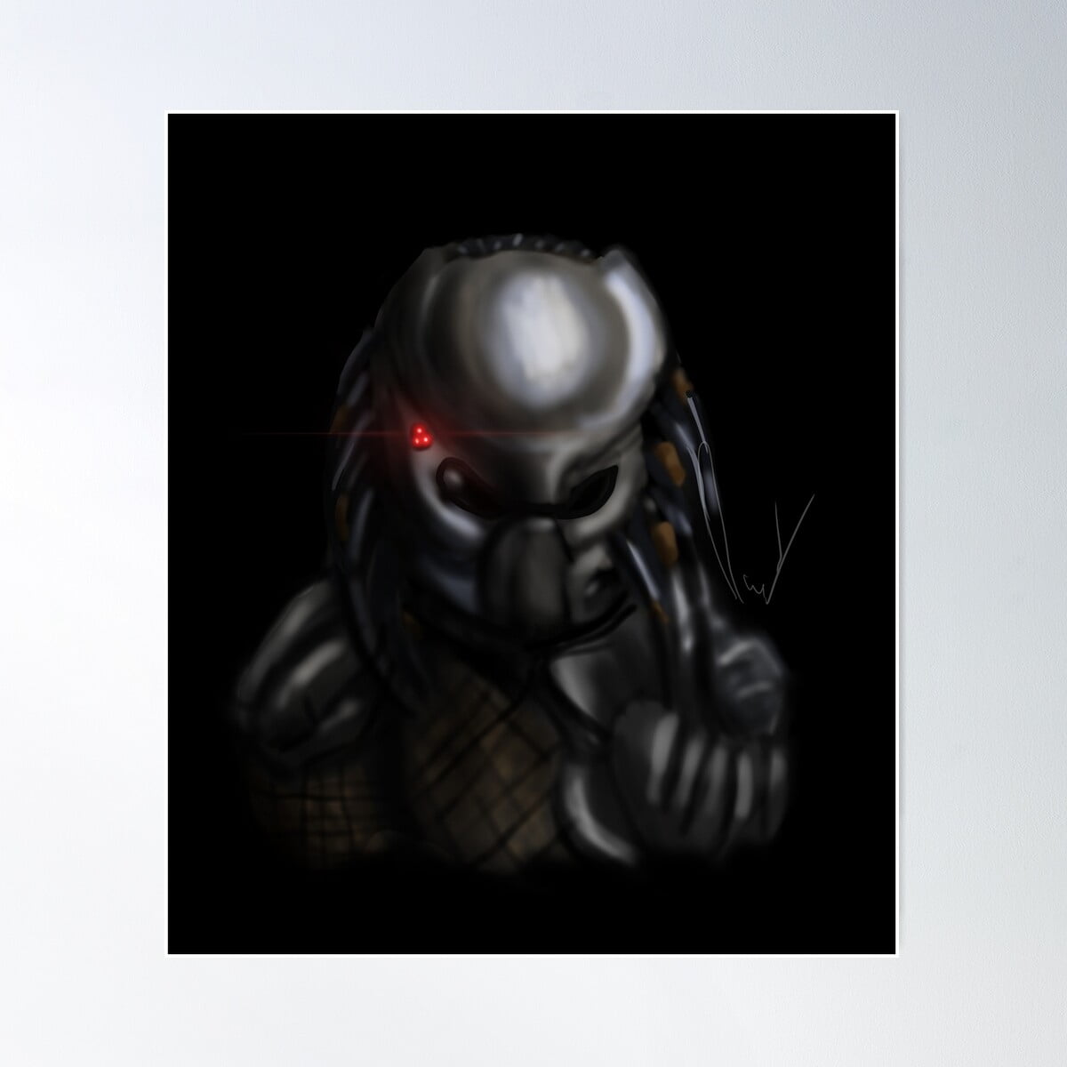 Predator (Yautja) Semi-Realistic Poster Wall Art, Modern Wall Decor For ...