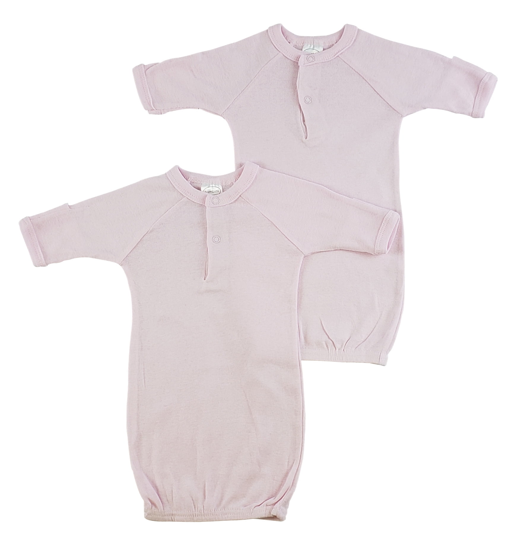 Preemie Solid Pink Gown - 2 Pack - Walmart.com