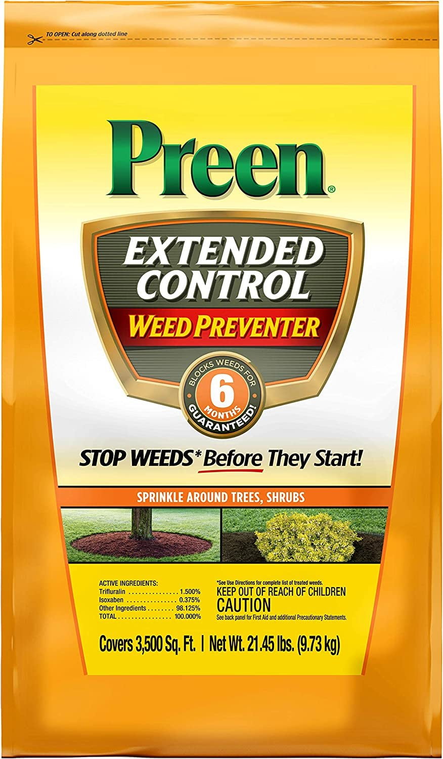 Preen Extended Control Weed Preventer, 21.45 lb. - Covers 3,500 sq. ft ...