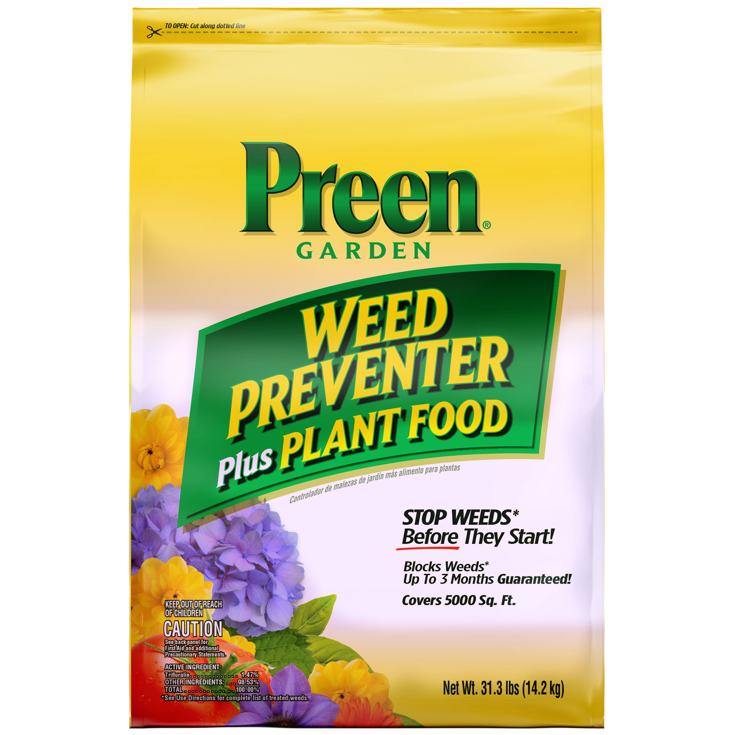Free Shipping Preen Garden Weed Preventer Plus Plant Food Fertilizer