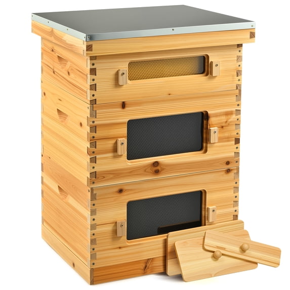 Preenex 30 Frame Bee Hive Box Kit Beeswax Coated Langstroth Beehive Kit ...