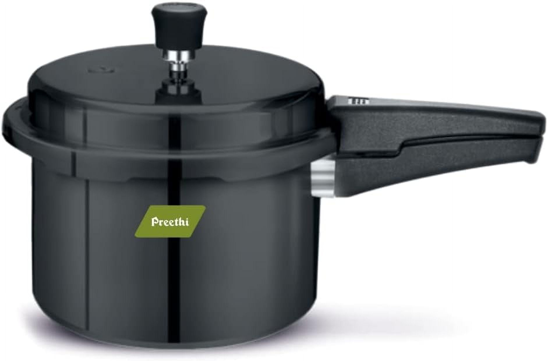 Preethi Hard Anodized Induction Base Outer Lid Pressure Cooker 5 Litres ...