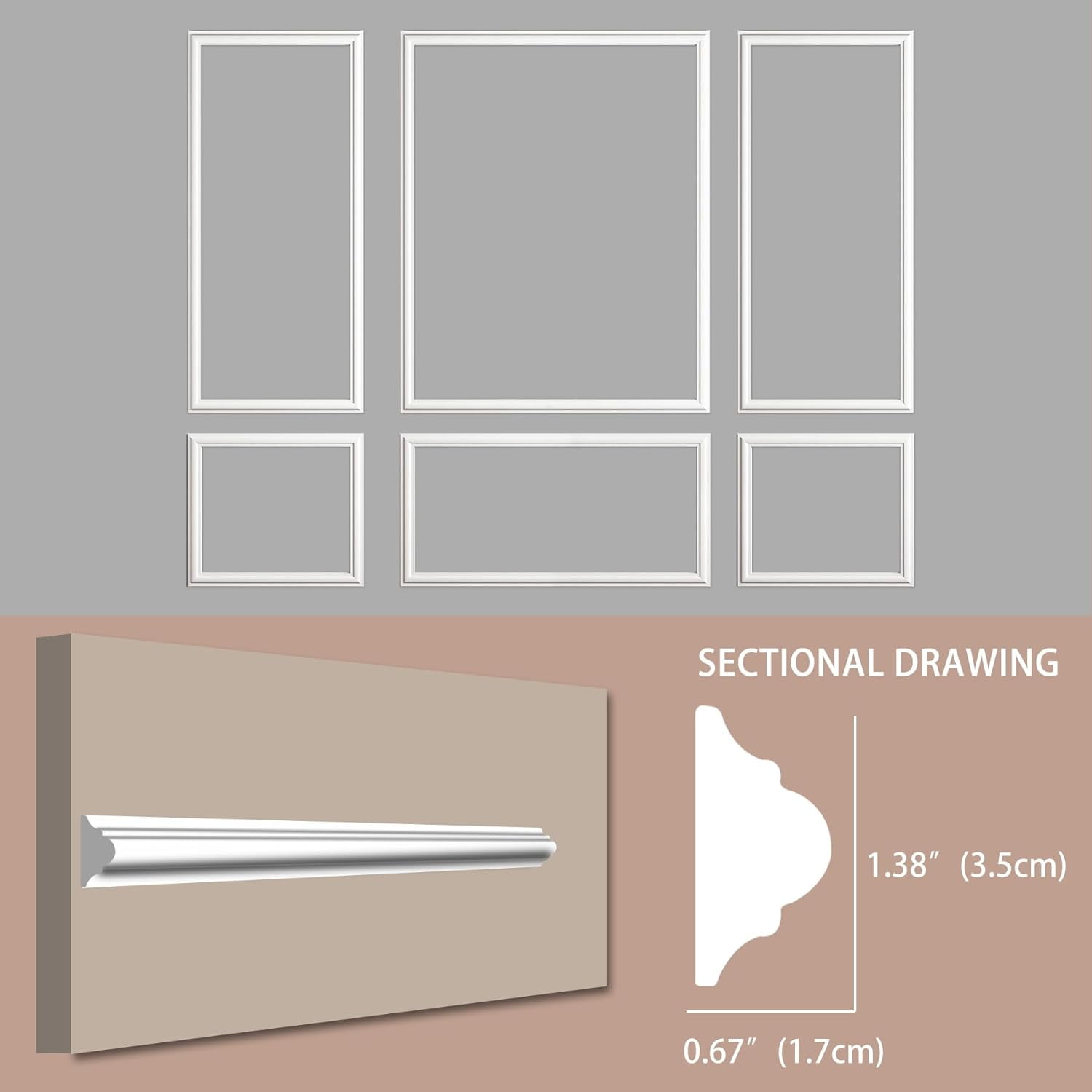 Prefabricated Emphasis Wall Molding Kits - Wainscoting, Chair Track ...
