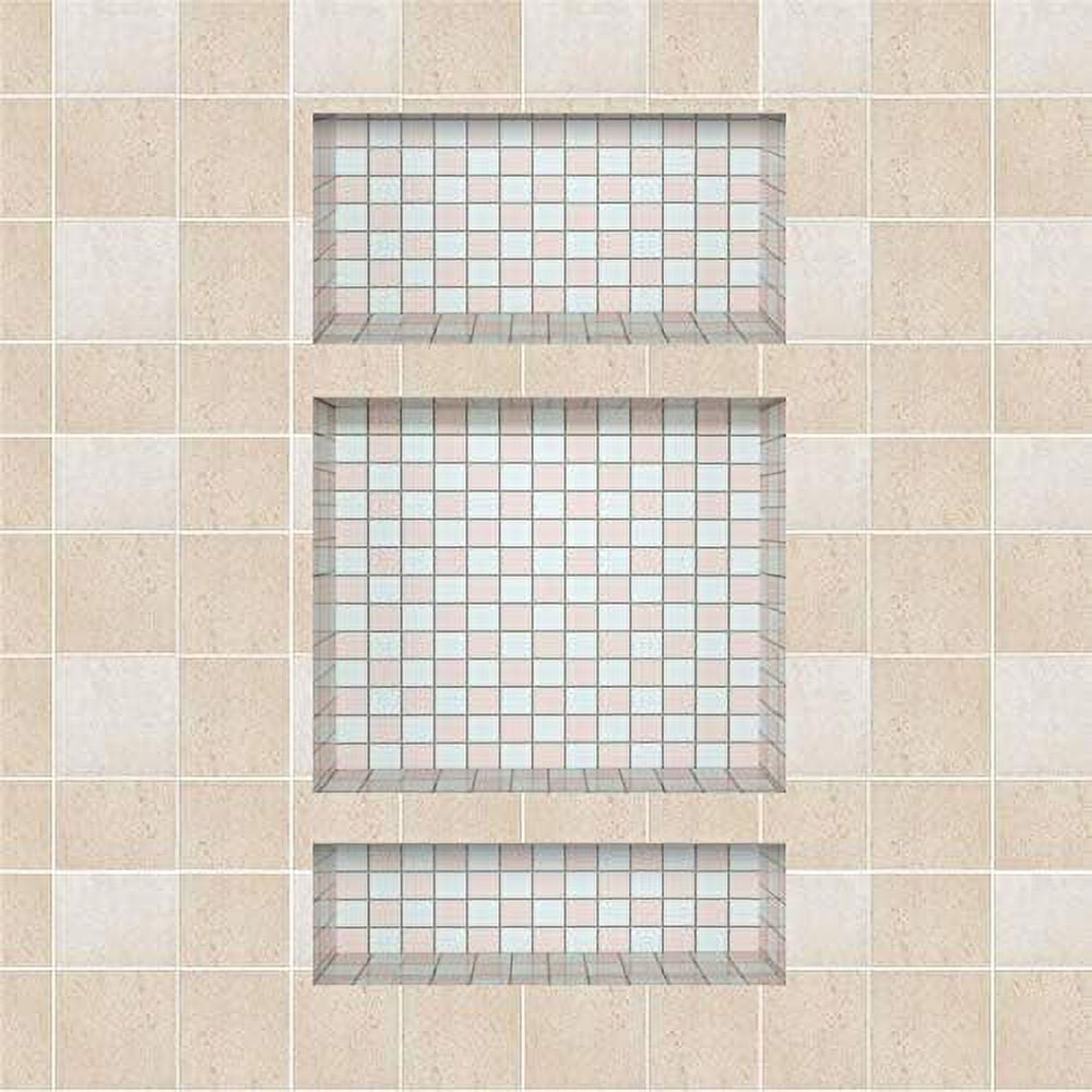 Prefabricated Shower Niche Triple Shower Shelves 28" X 16" Shower (Two ...