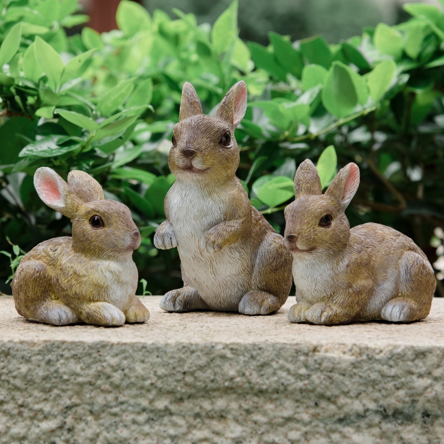 Prefdo Bunny Decor Yard Decorations Outdoor, Set of 3 Resin Garden ...