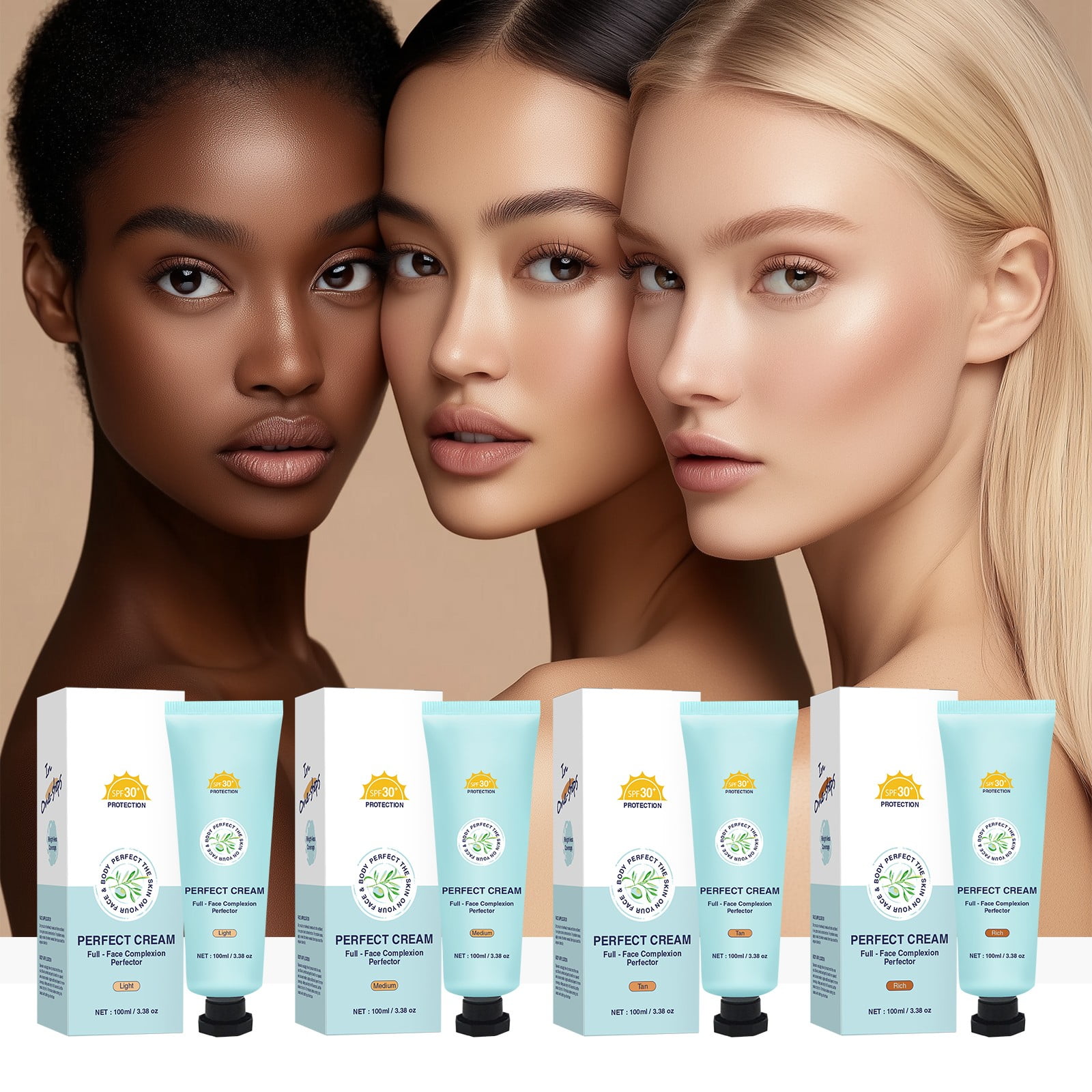 Prefect Cream Foundation Liquid Bio Mimic Foundation Hydrating Medium ...