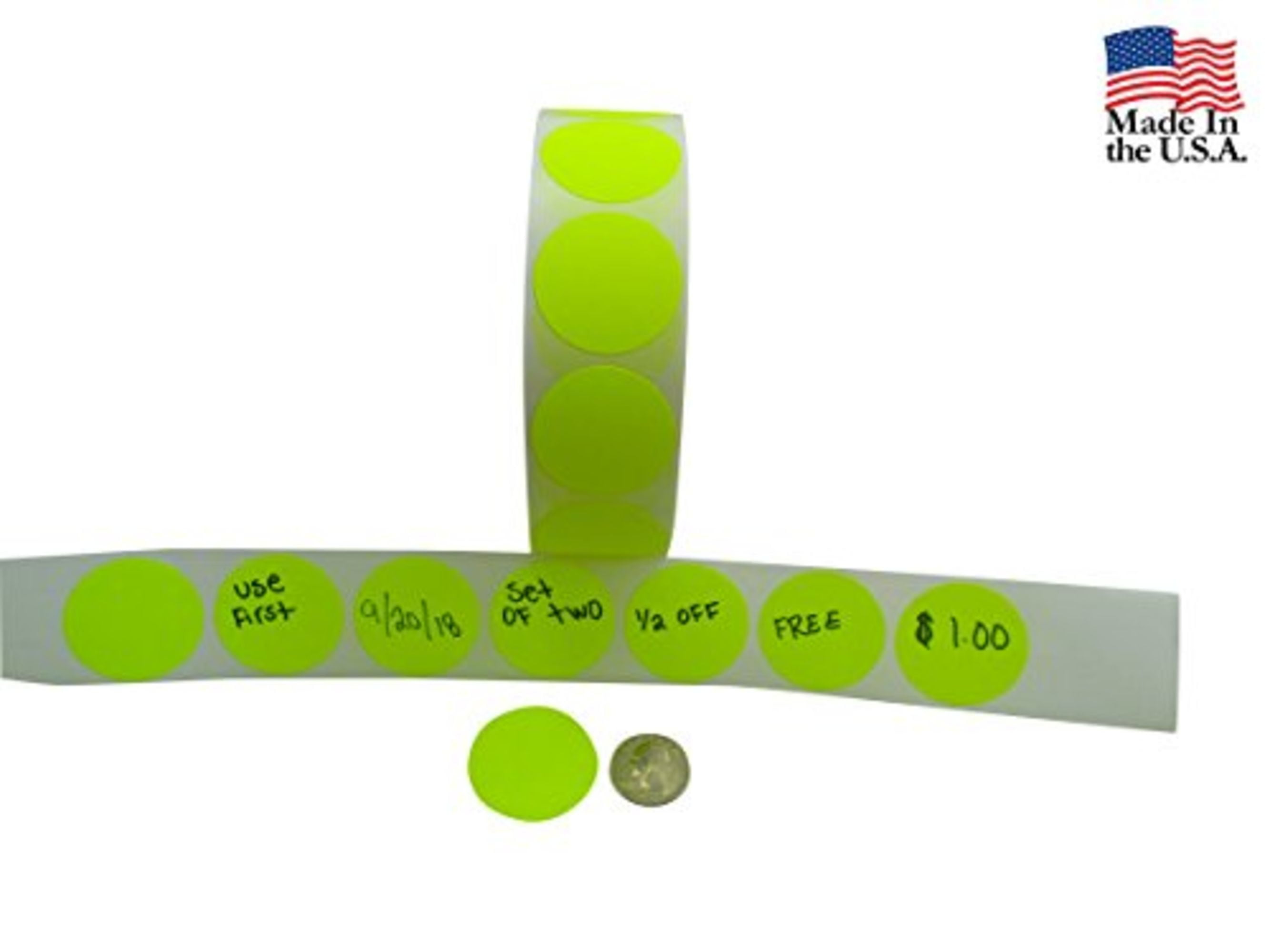 Preferred Postage Supplies (1500) Circle Stickers Color Coding Labels ...