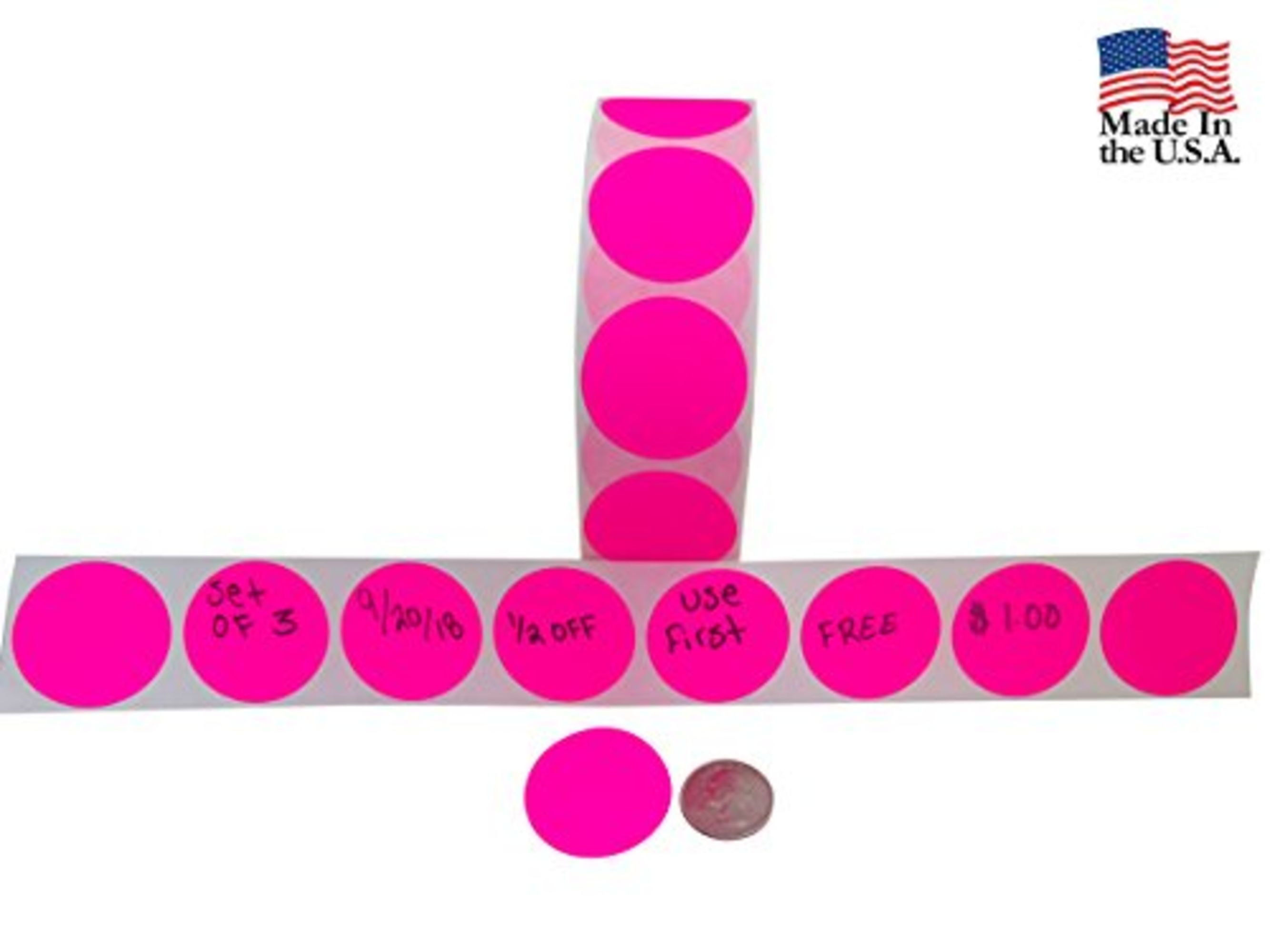 Neon Pink Labels & Waterproof Seals for Business Inventory - Walmart ...