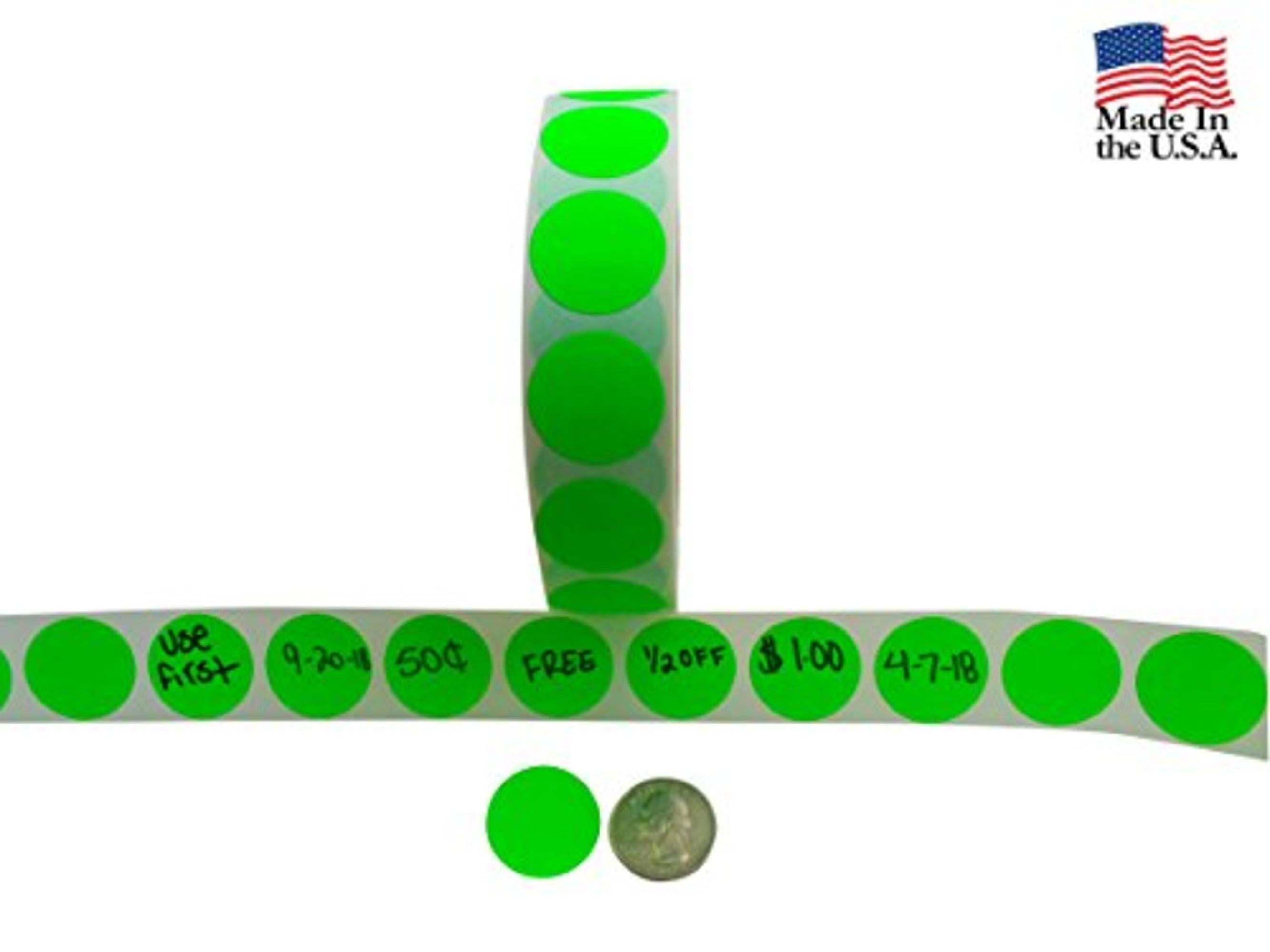 Preferred Postage Supplies Color Coding Labels Super Bright Neon Green ...