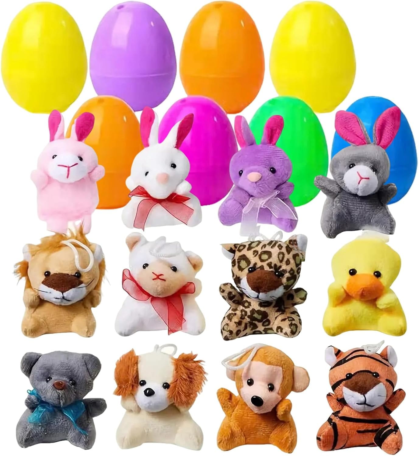 Prefilled Easter Eggs Filled with Plush Animal Toys Easter Basket ...