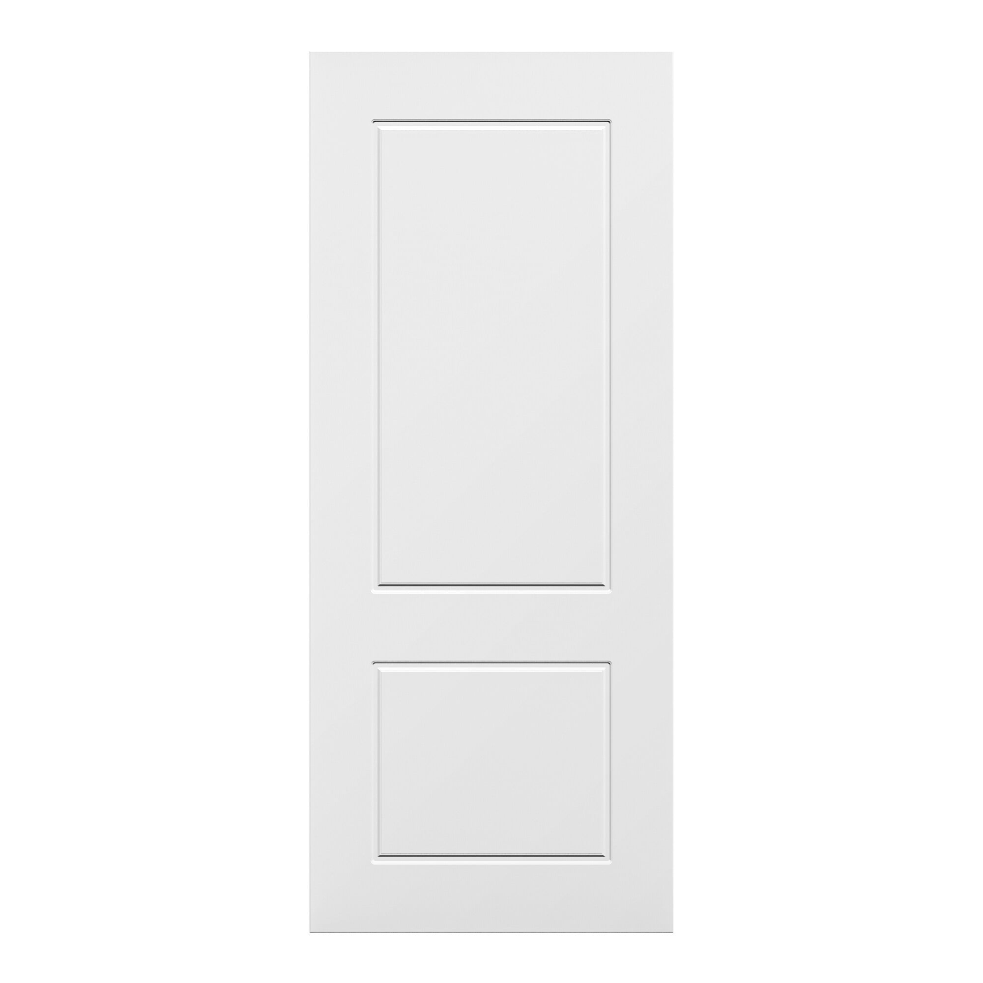 Prefinished Cascade White 2-Panel Wood Door Slab Paneled 80'' Height by ...