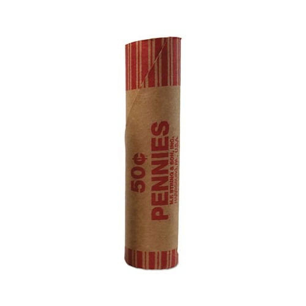 Preformed Tubular Coin Wrappers Pennies, .50, 1000 Wrappers/Carton ...