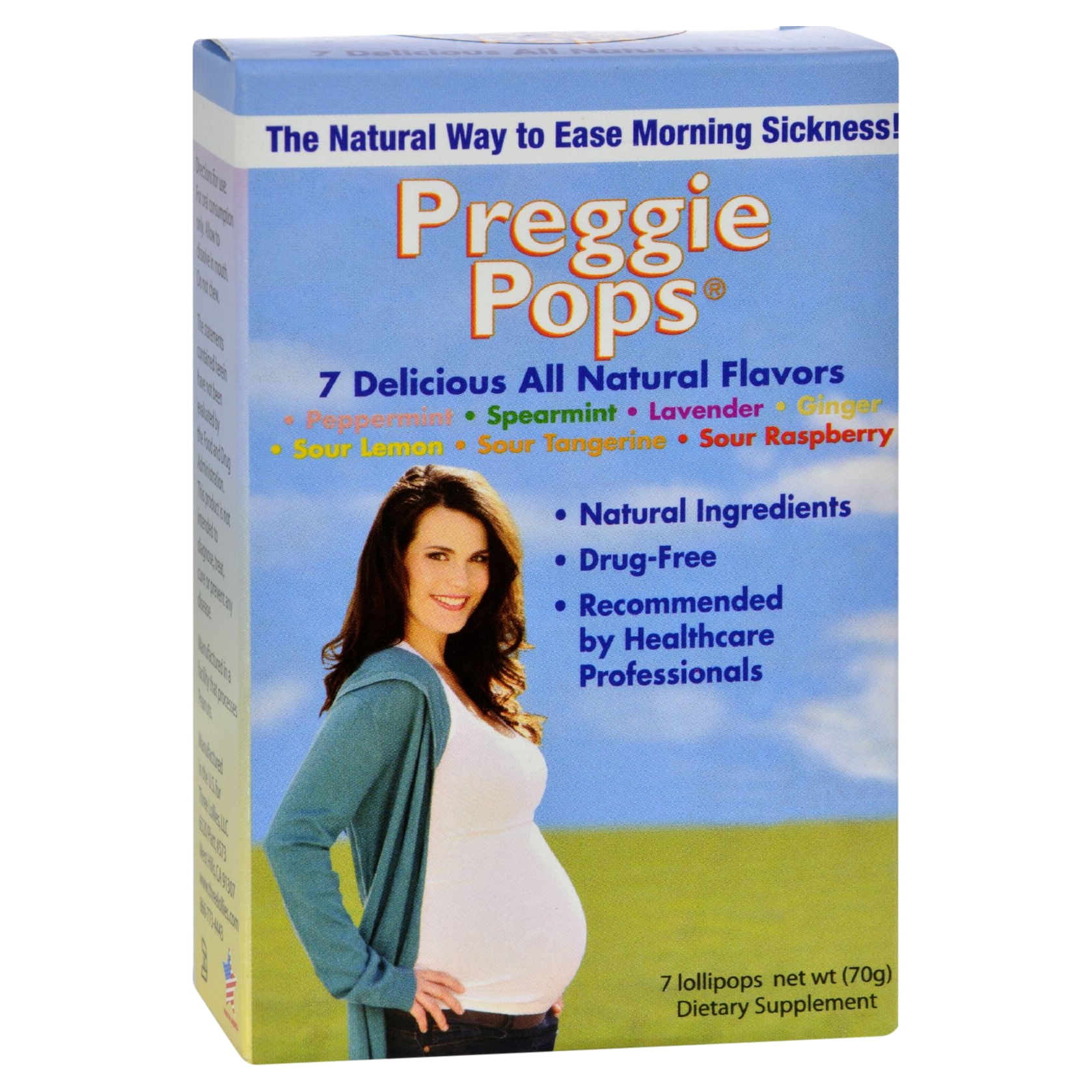 Three Lollies Preggie Pops for Pregnancy Nausea Relief, 7 Gluten-Free ...