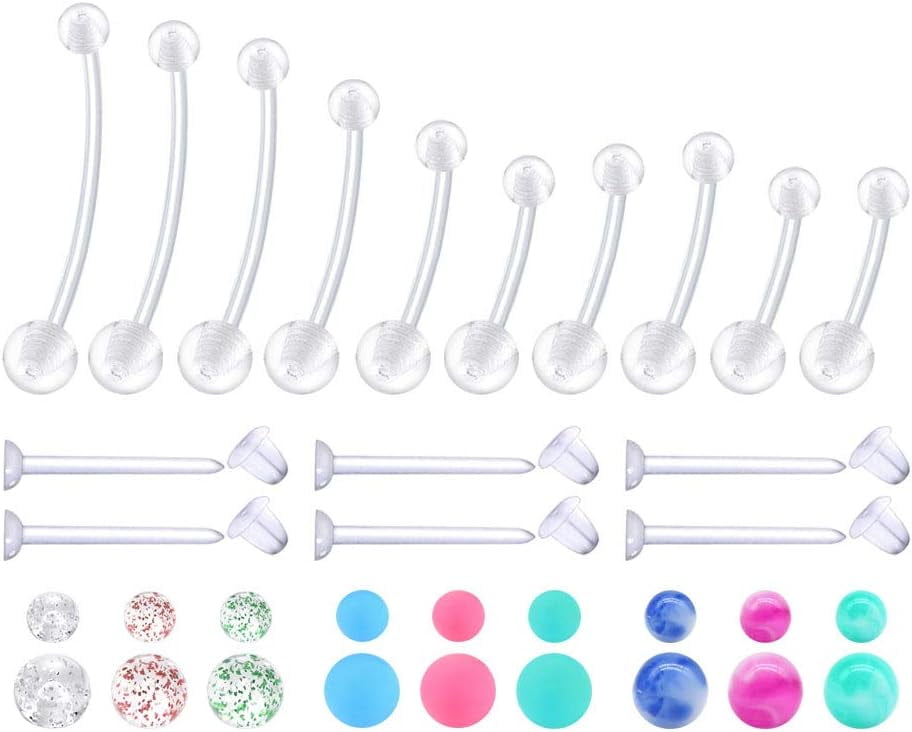 Pregnancy Belly Button Rings Long Bar 38mm Sport Maternity Flexible ...