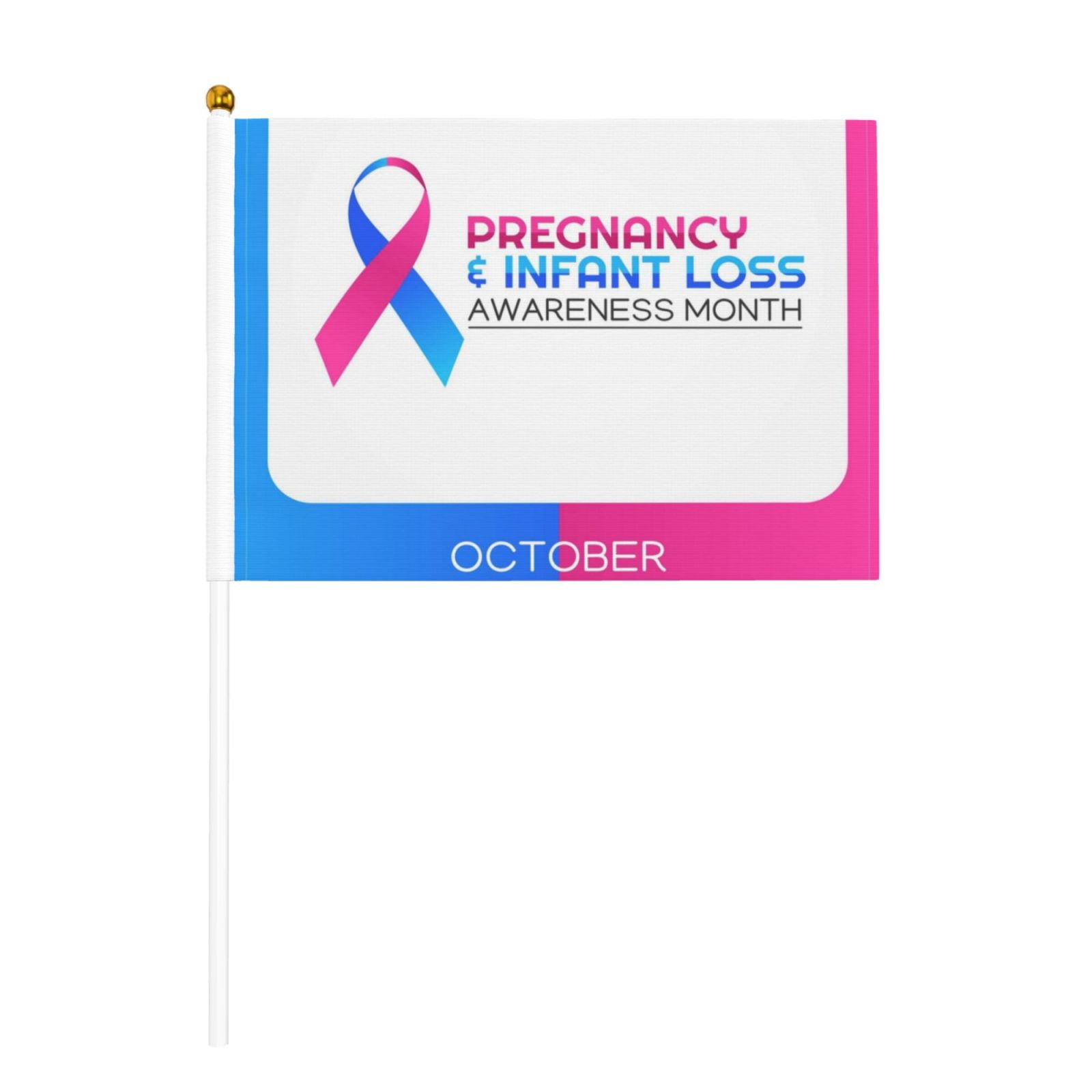 Pregnancy & Infant Loss Awareness Month Flag Small Mini Hand Held Flags ...