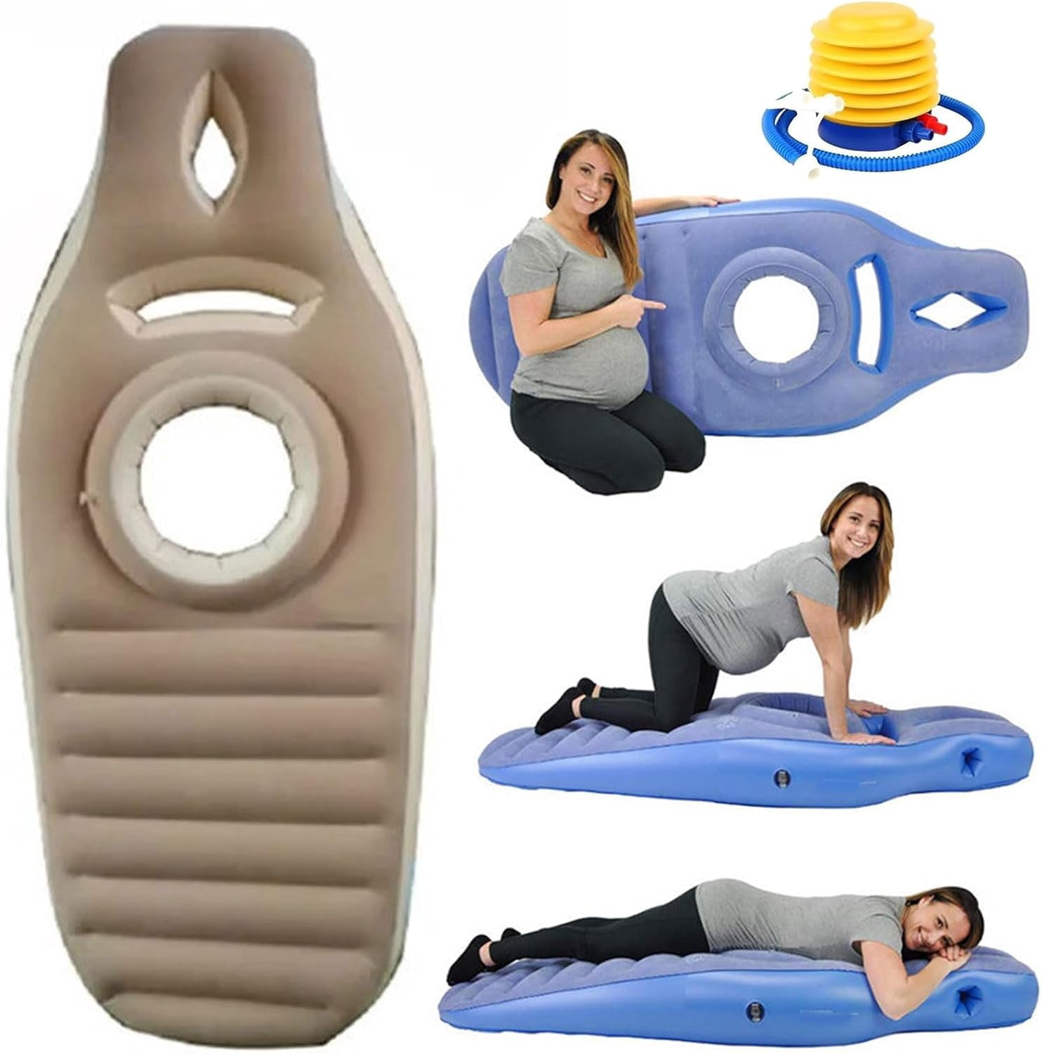 Pregnancy Mattress with Hole, Inflatable Pregnancy Pillow,Comfort for ...