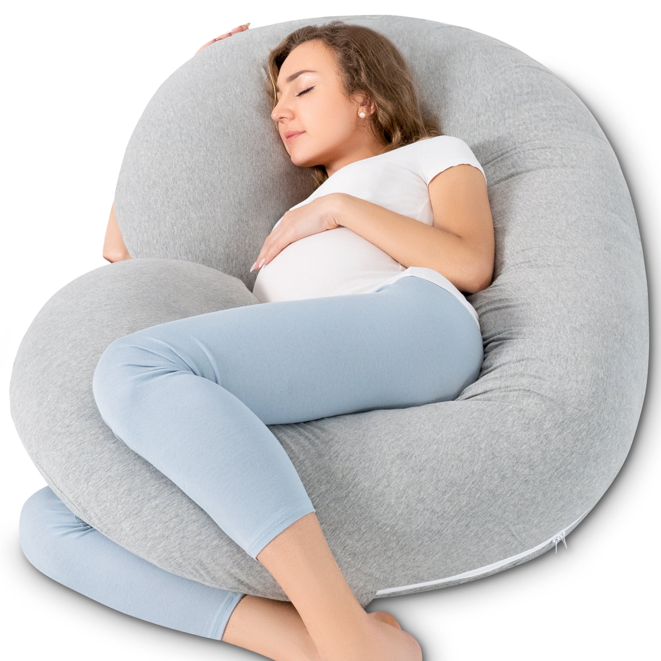 Queen Rose Pregnancy Pillow, C-Shaped Maternity Body Pillow, Full ...