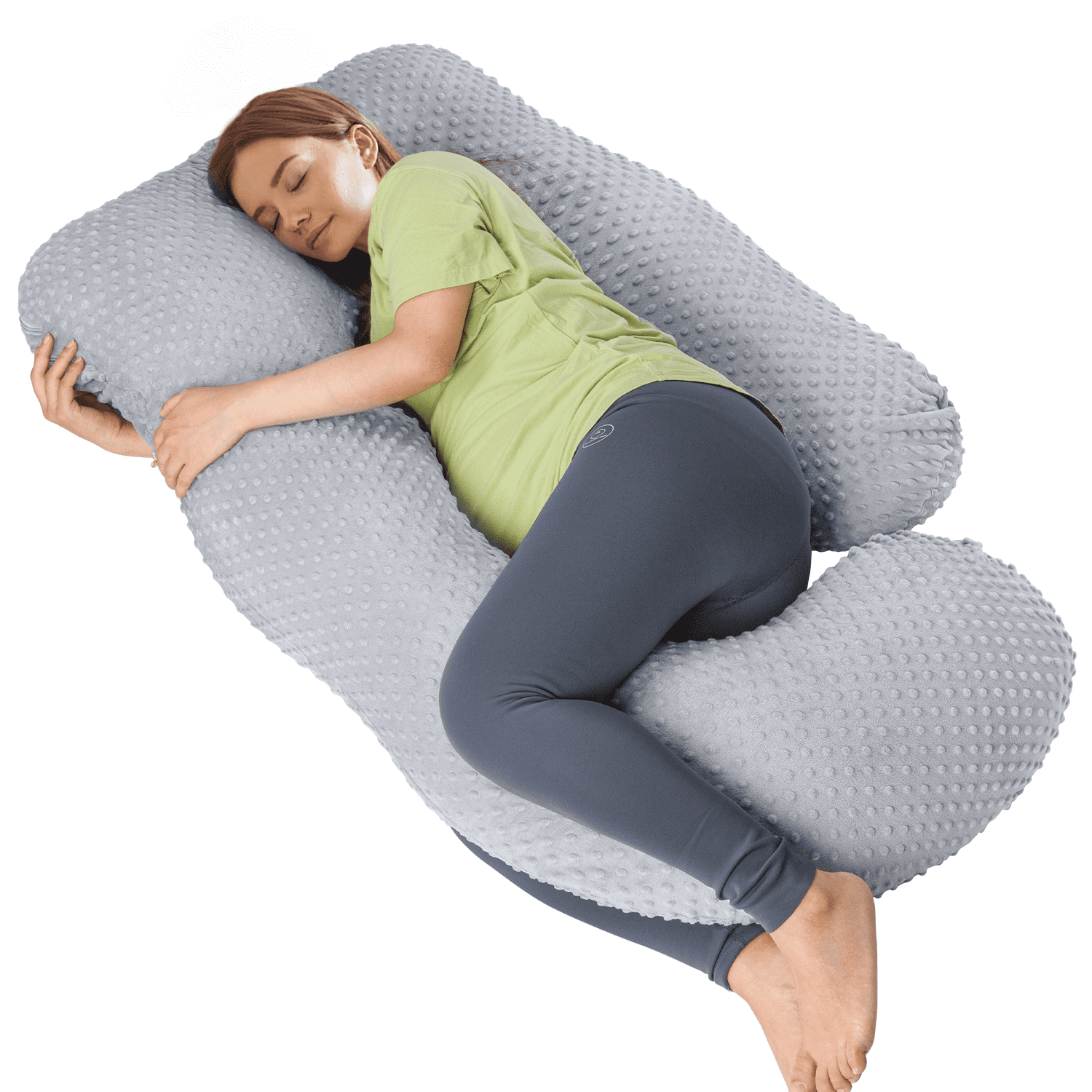 U Shaped Pregnancy Pillow, 68 inch Full Body Support, Maternity Sleep ...