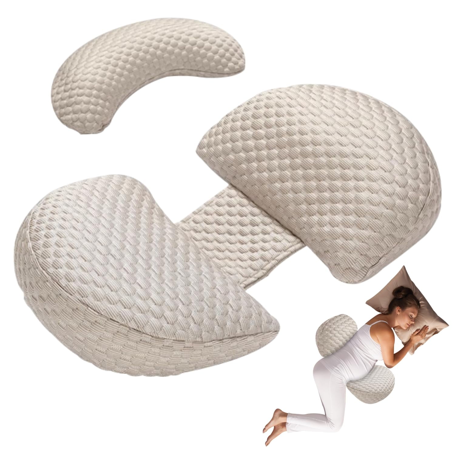 Pregnancy Pillow for Ultimate Comfort, Full Body Support for Pregnant ...