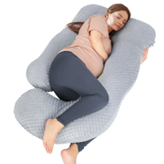 Snoogle Mini Chic Jersey Compact Side Sleeper Pregnancy Pillow ...