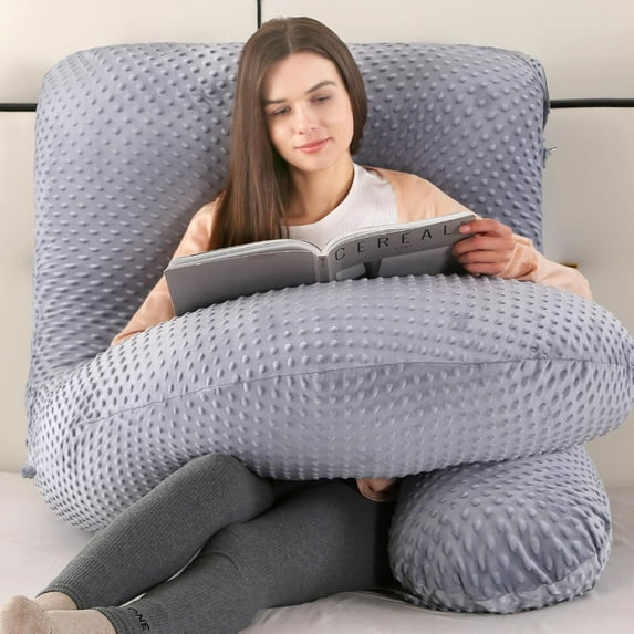 Pregnancy Pillows,U Shaped Full Body Maternity Pillow with Removable ...