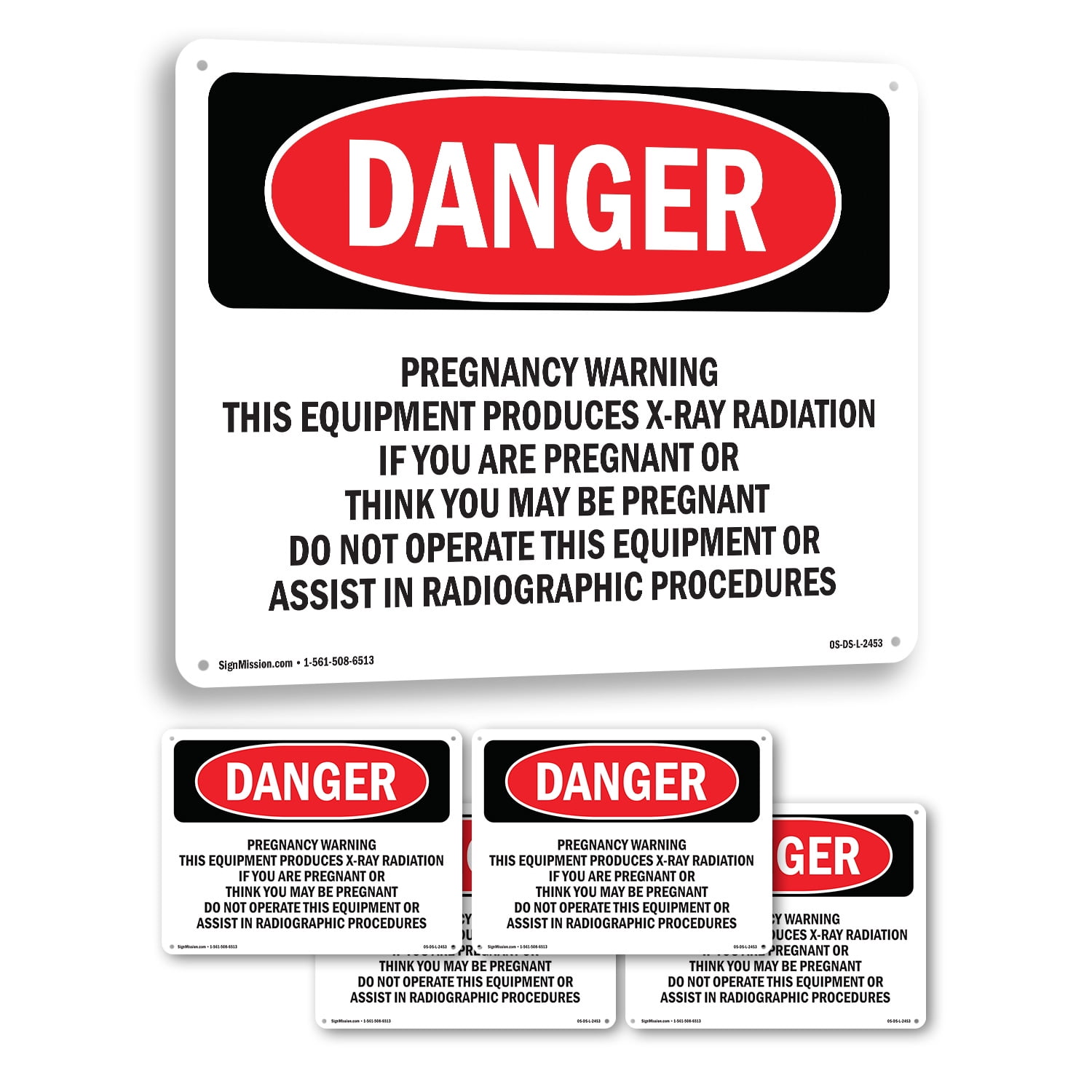 Pregnancy Warning This Equipment Produces OSHA Danger Rigid Plastic ...
