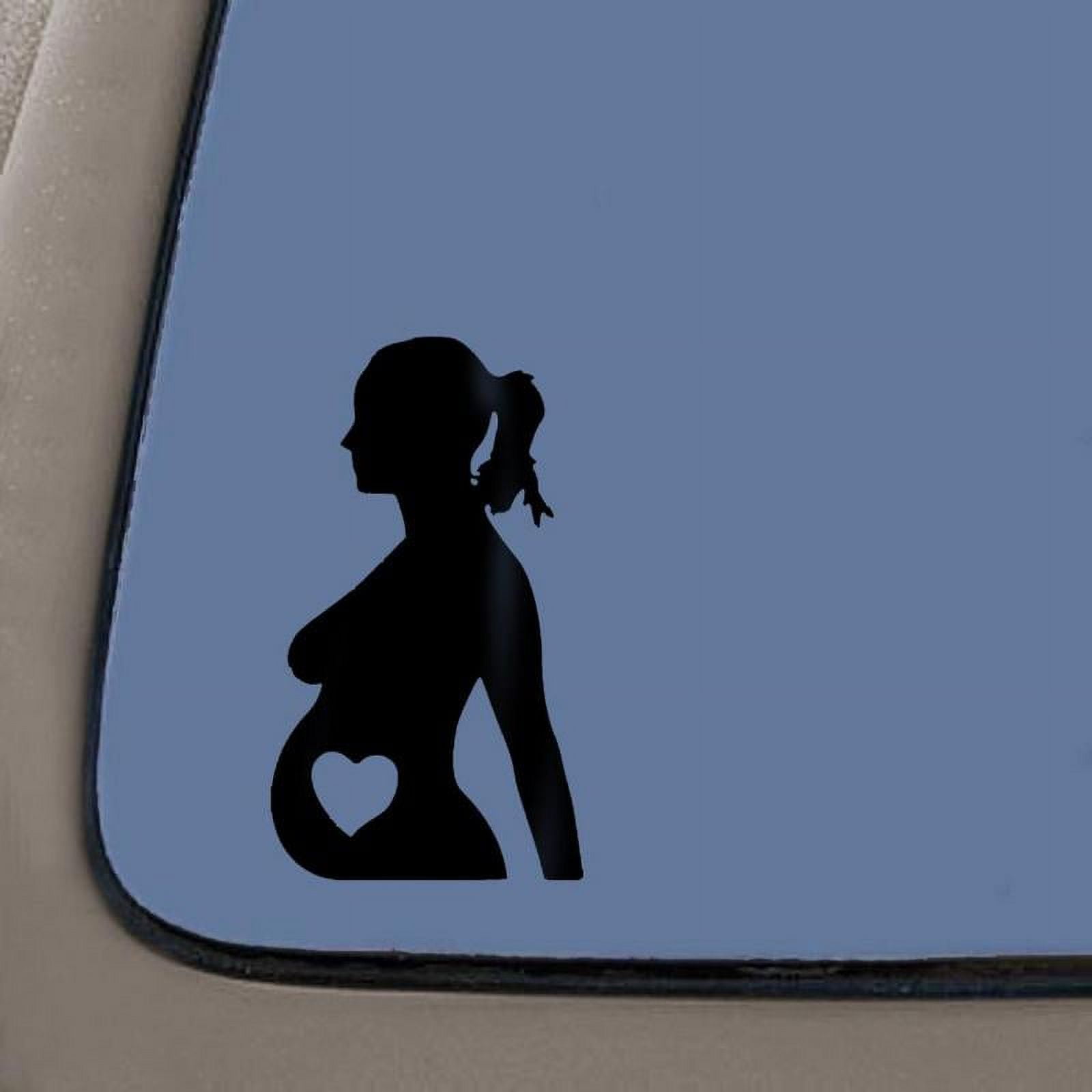 Pregnant Girl Vinyl Decal | 5.5-Inches Tall By 3.2-Inches Wide | Black ...
