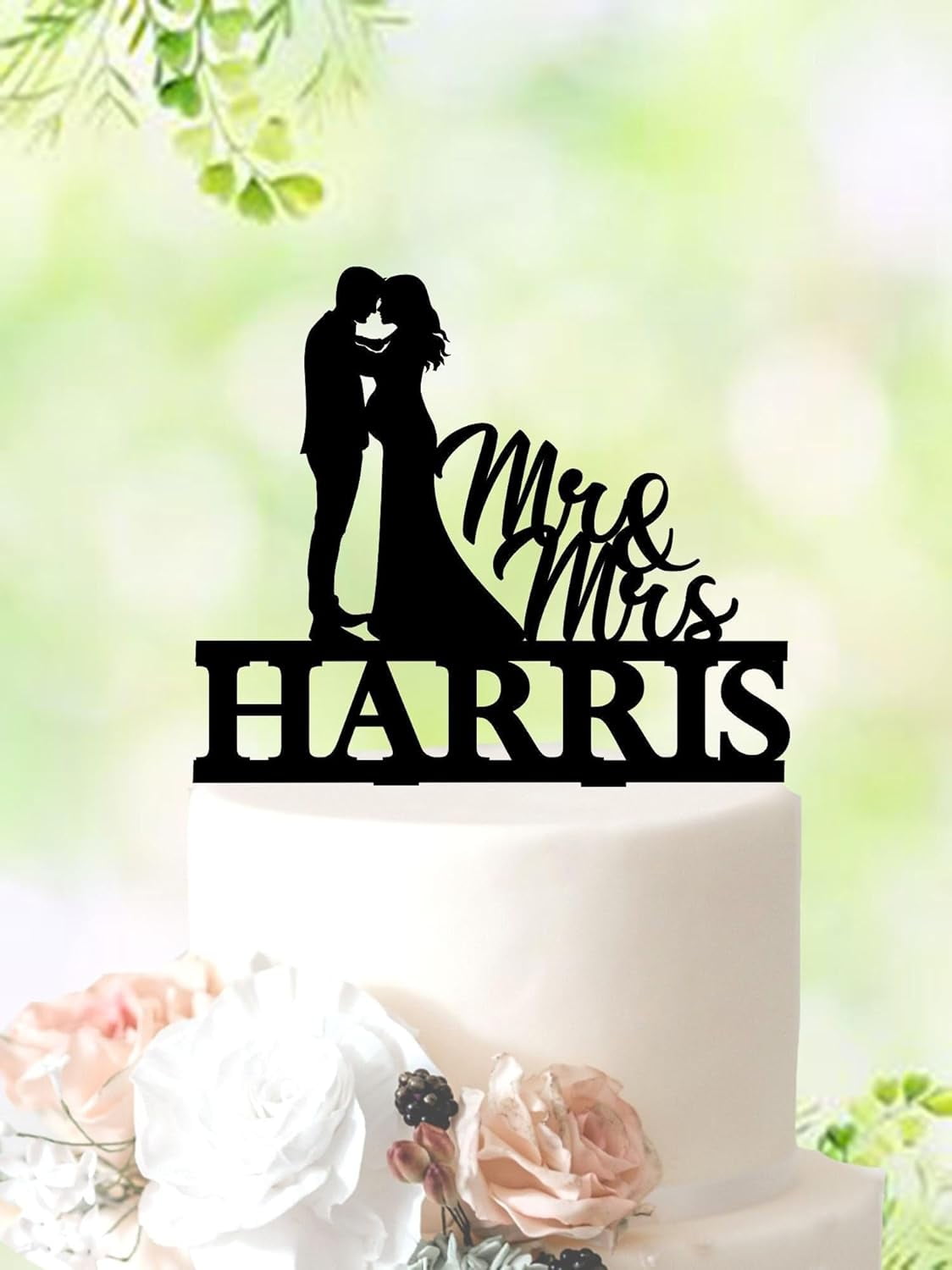 Pregnant Wedding Cake Topper, Personalized Cake Decoration Featuring ...