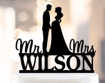 Pregnant Wedding Cake topper,Pregnant bride Cake topper,Funny Wedding ...