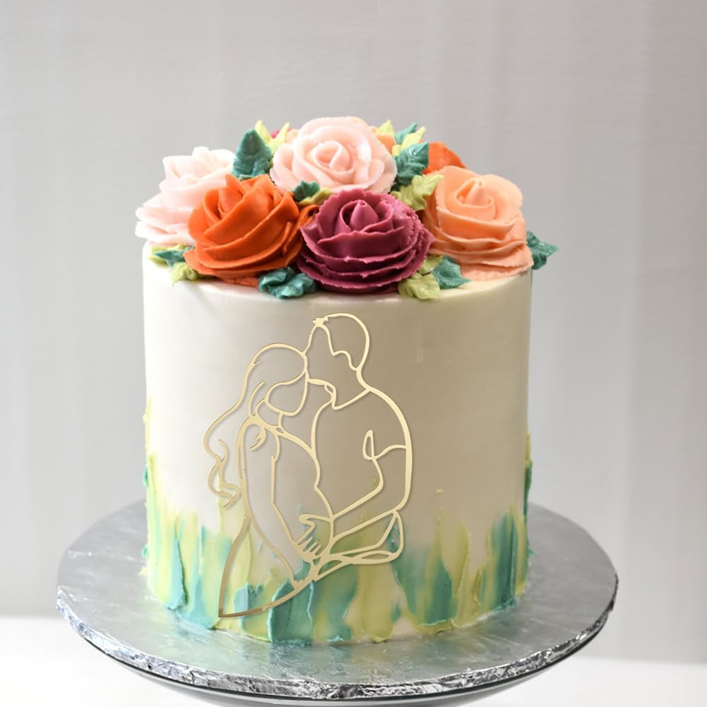 Pregnant Woman Acrylic Happy Birthday Cake AIS1 Topper, Pregnant Cake ...