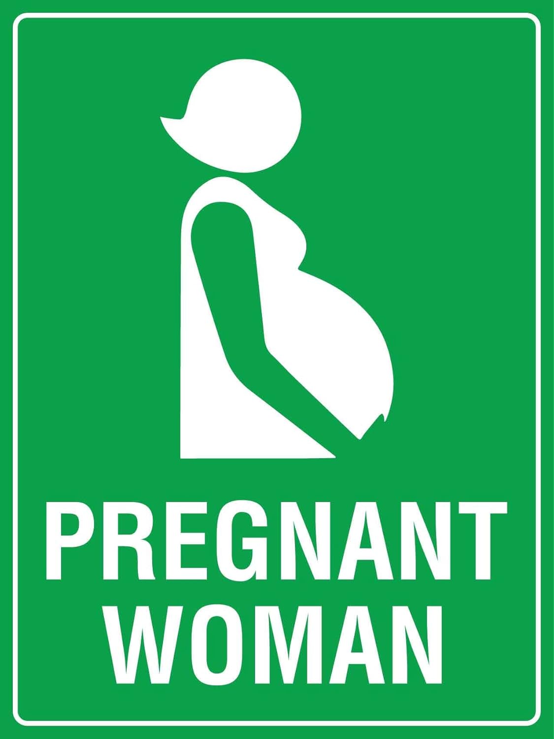 Pregnant Woman Sign Warning Signage 8 X 12 Inch Metal Tin Sign Warning ...