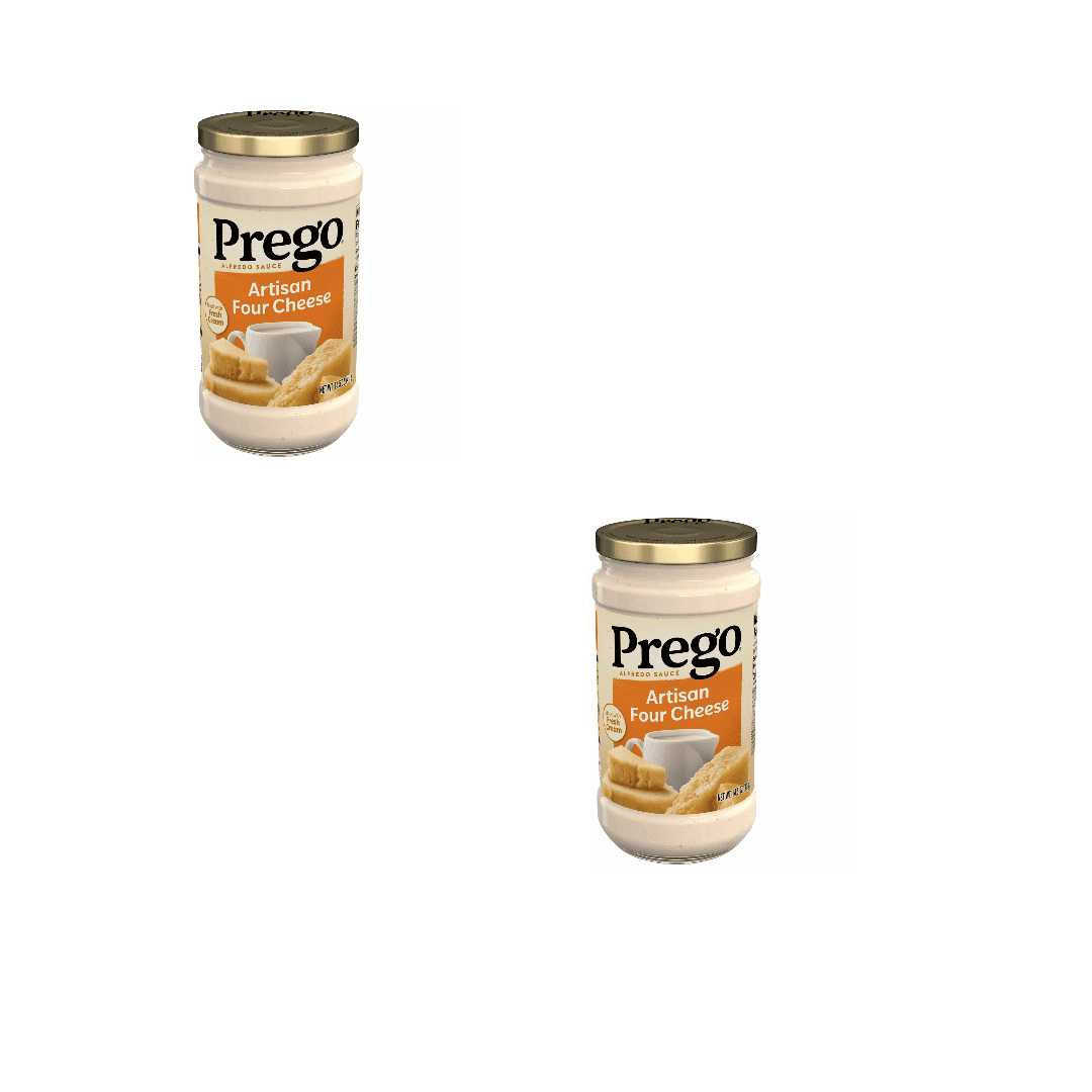 Prego Artisan Four Cheese Alfredo Pasta Sauce, 14.5 oz, Pack of 2, Four ...