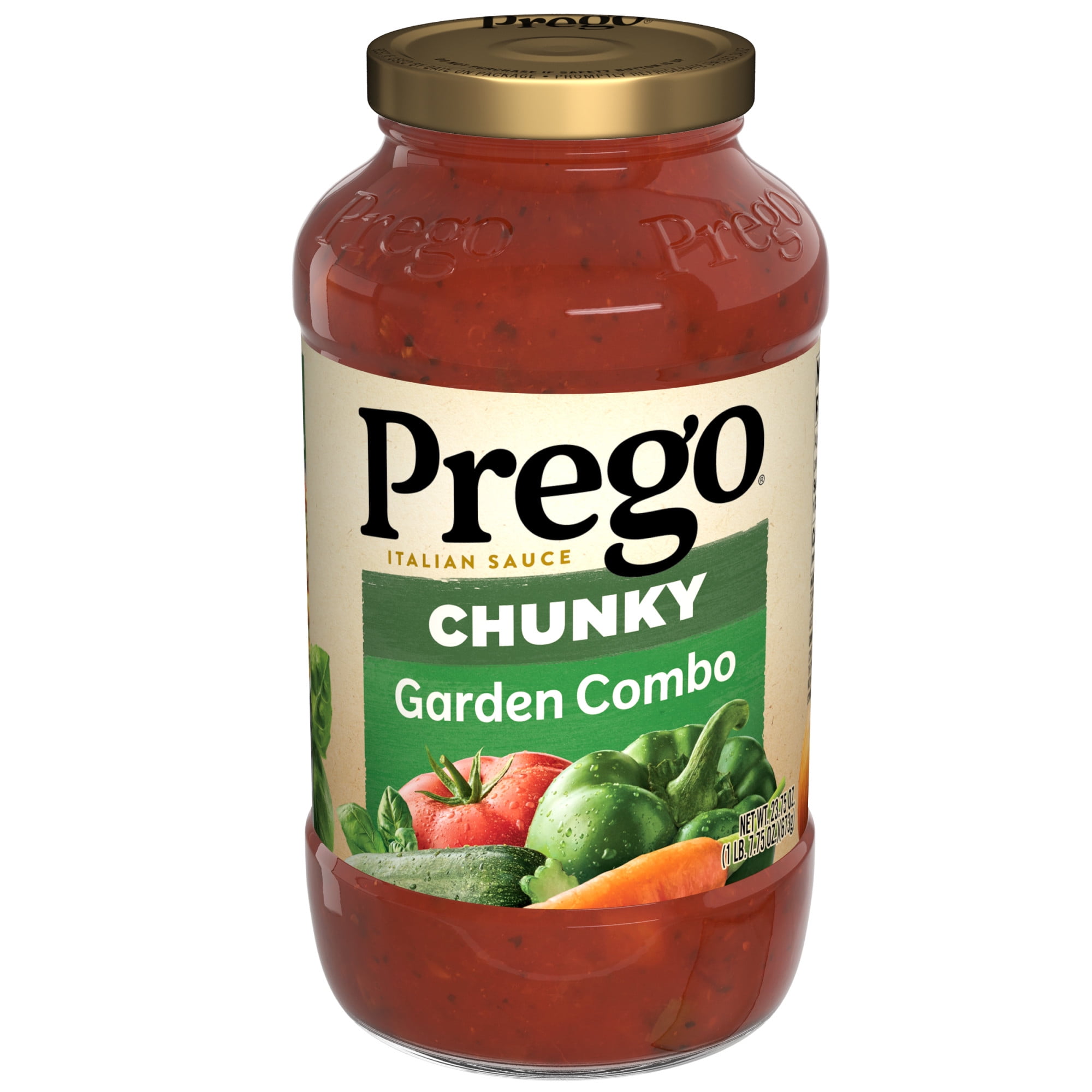 Prego Chunky Garden Combo Pasta Sauce 23.75 oz Jar with Tomatoes ...