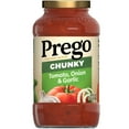 Prego Pasta Food: Chunky Tomato, Garlic & Onion Spaghetti Sauce, 24 oz ...