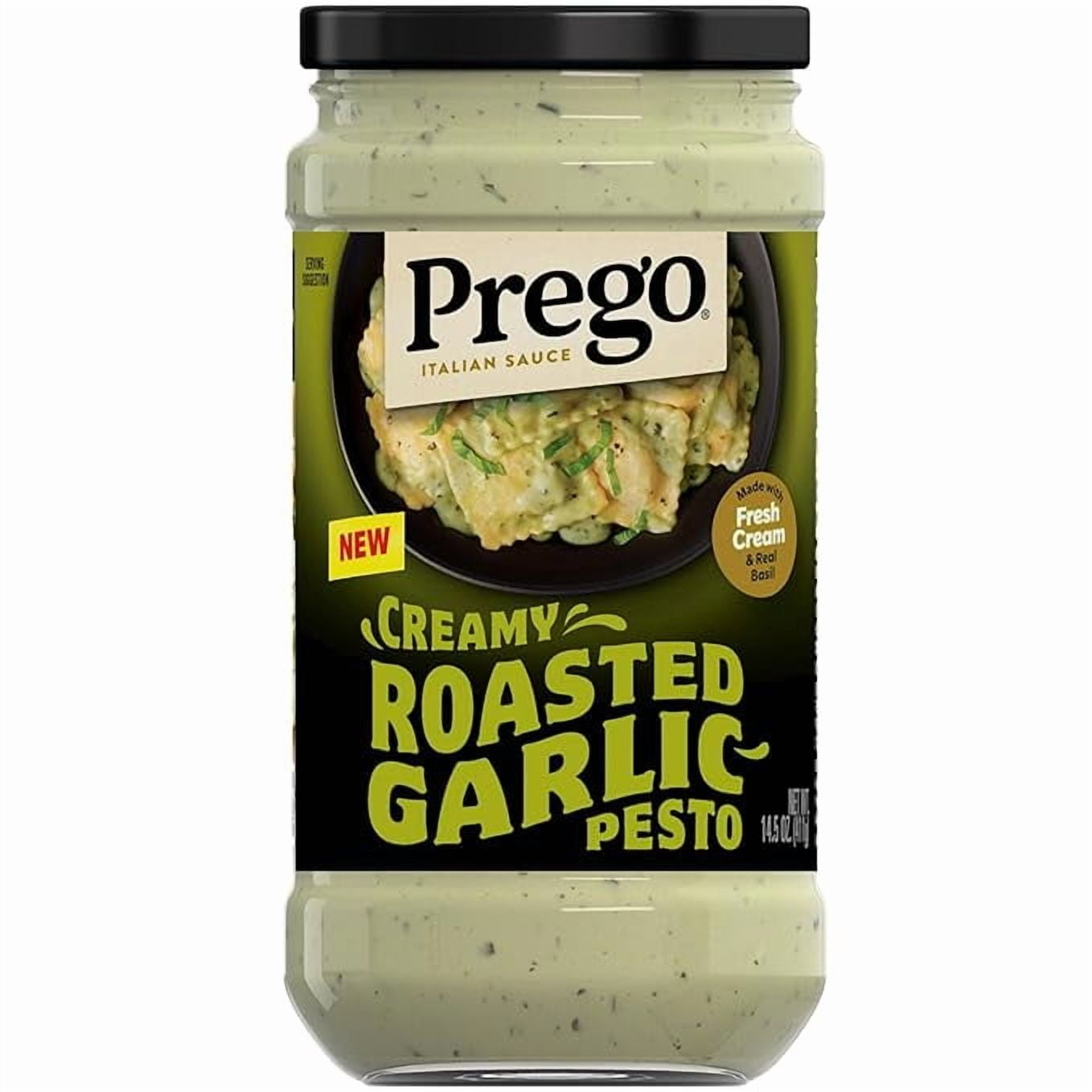Prego Creamy Roasted Garlic Pesto Pasta Sauce, 14.5 oz Jar - Walmart.com