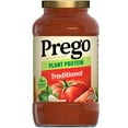 Prego Plant Protein Pasta Sauce, Traditional Style, Vegan, 24 oz Jar ...