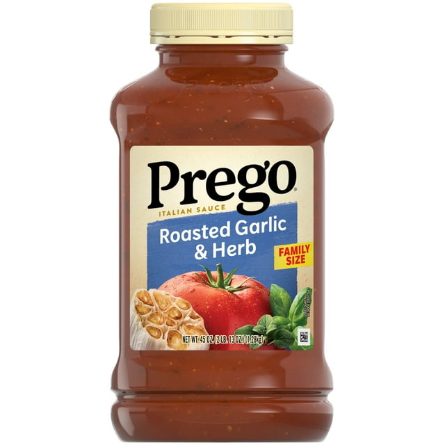Prego Roasted Garlic and Herb Pasta Sauce, 45 oz Jar - Walmart.com