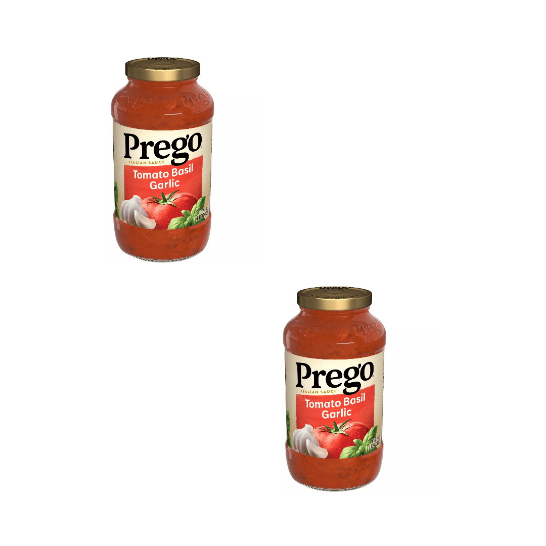Prego Tomato Basil Garlic Pasta Sauce, 24 oz, Pack of 2, Tomato Basil ...