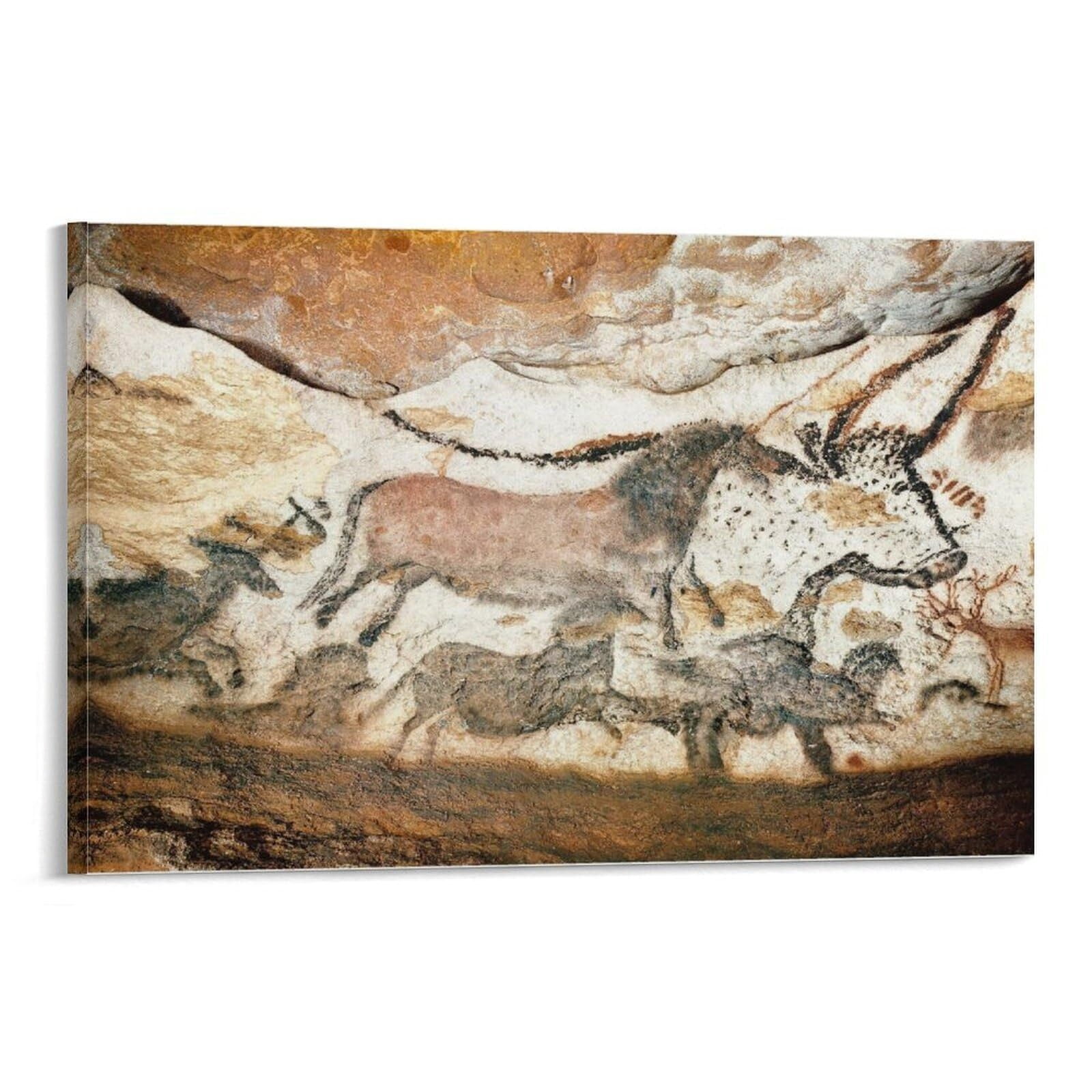Prehistoric Civilization Art Lascaux Cave Painting Bison And Horse ...
