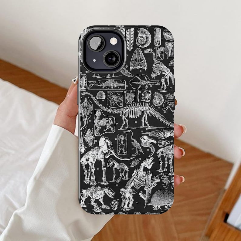 Prehistoric Dinosaur Fossil Bone Ammonite Heavy-Duty Protective Case ...